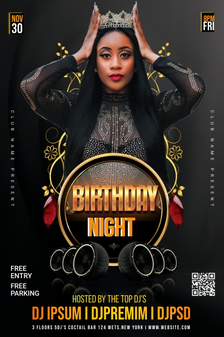 Birthday party flyer Template | PosterMyWall
