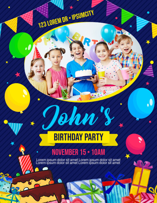 BIRTHDAY PARTY FLYER Template | PosterMyWall