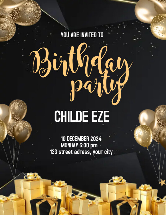 birthday party flyer Template | PosterMyWall