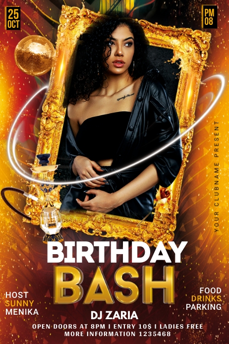 Birthday party flyer Template | PosterMyWall