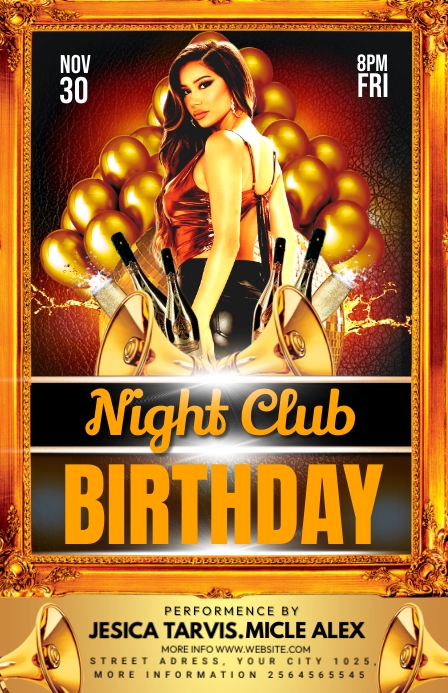 Birthday party flyer Template | PosterMyWall