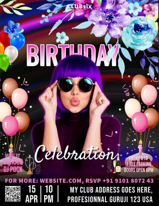 birthday party flyer Template | PosterMyWall