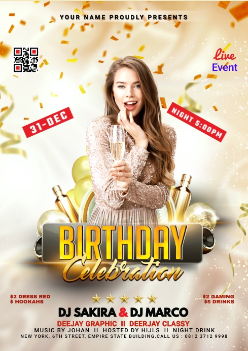 Birthday party flyer template | PosterMyWall