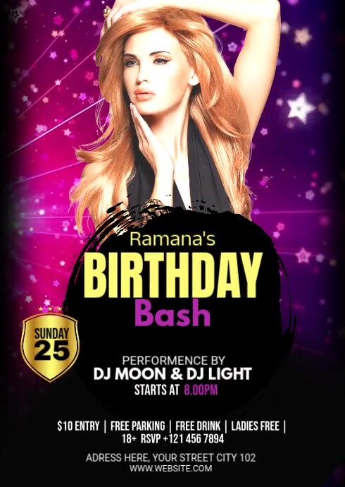 Birthday Party Flyer Template | PosterMyWall