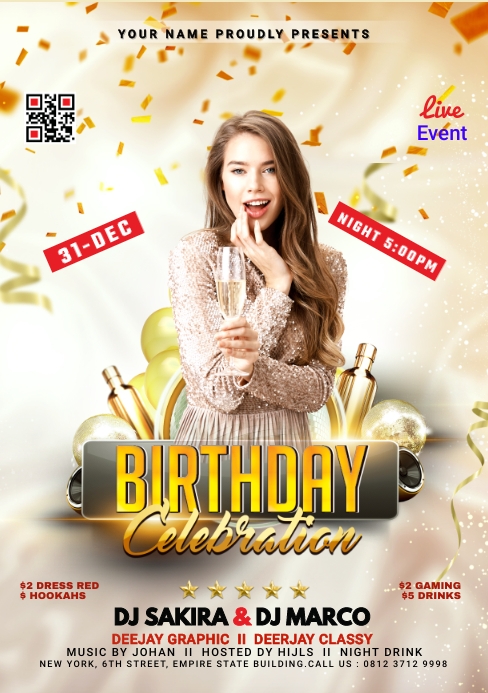 Birthday party flyer template | PosterMyWall