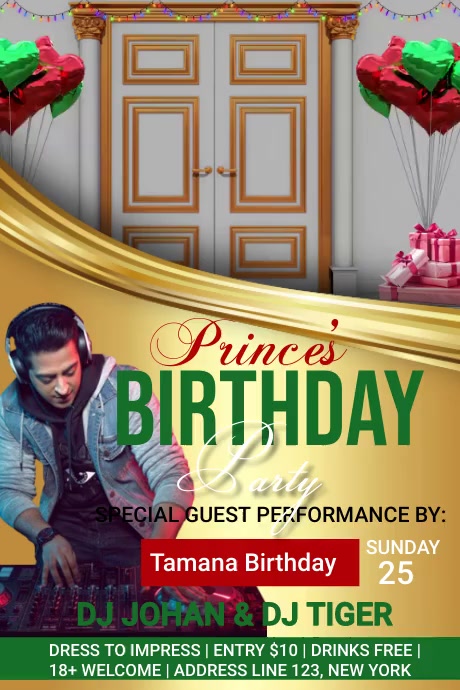 Birthday party flyer template | PosterMyWall