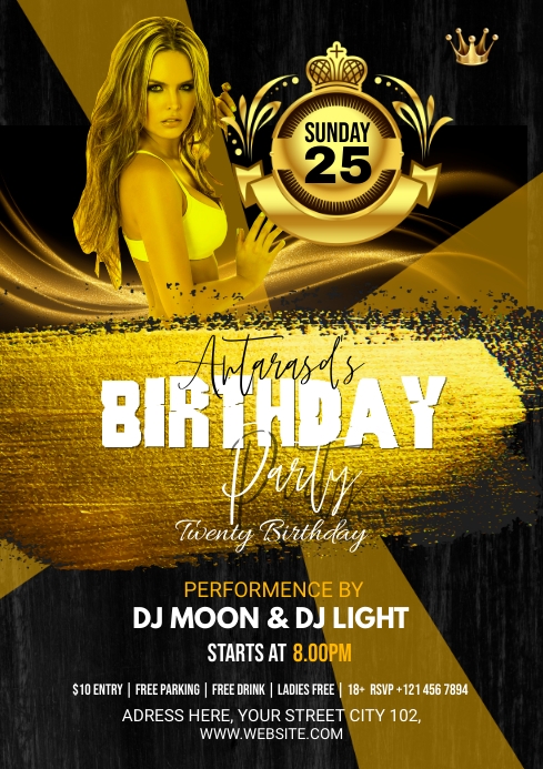 Birthday Party Flyer Template | PosterMyWall