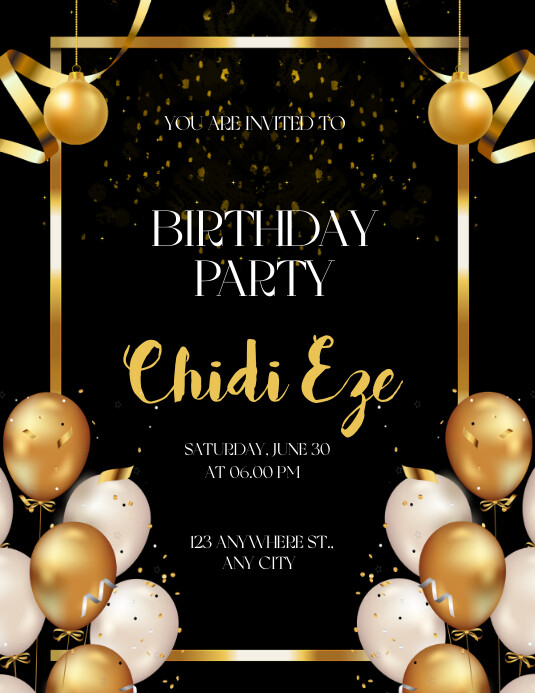 BIRTHDAY PARTY FLYERS Template | PosterMyWall