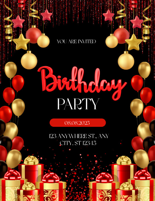 BIRTHDAY PARTY FLYERS Template | PosterMyWall