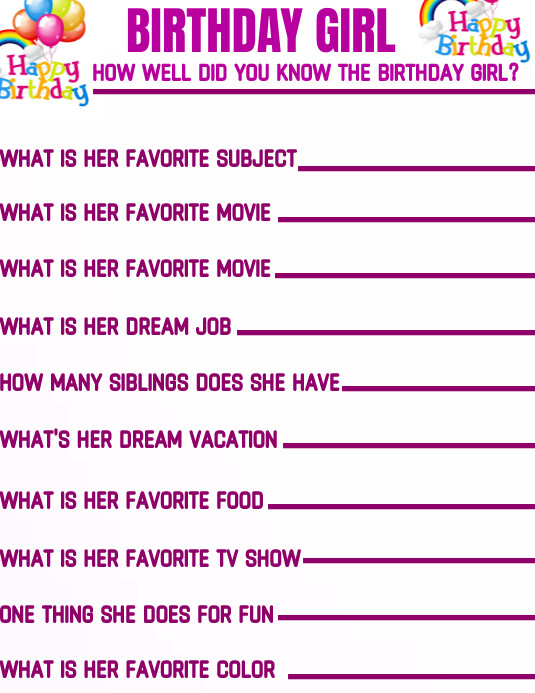 Birthday party game design flyer Template | PosterMyWall