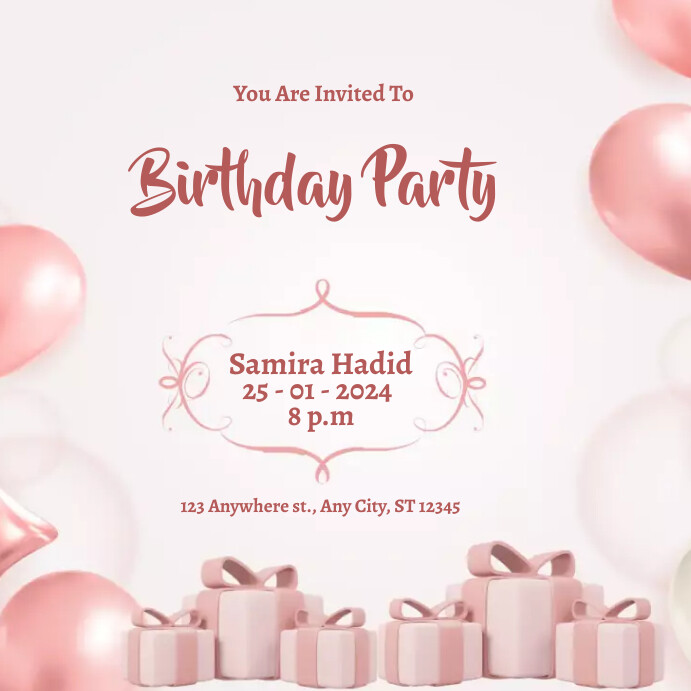Birthday Party Instagram Post Template | PosterMyWall