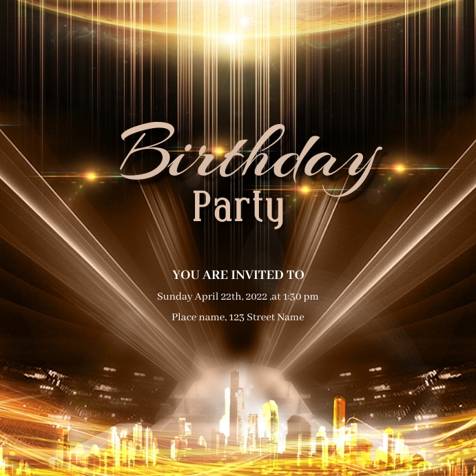 Birthday party instragram post (1) Template | PosterMyWall