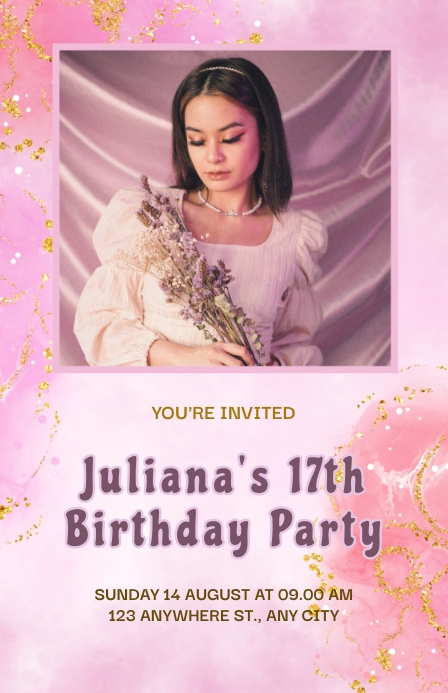 Birthday Party Invitation (portrait) Template | PosterMyWall