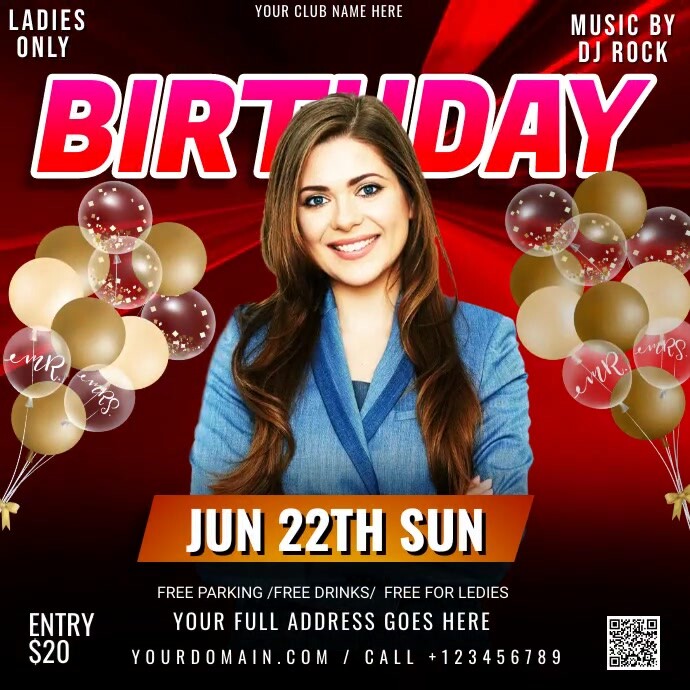Copy of birthday party invitation announcement | PosterMyWall
