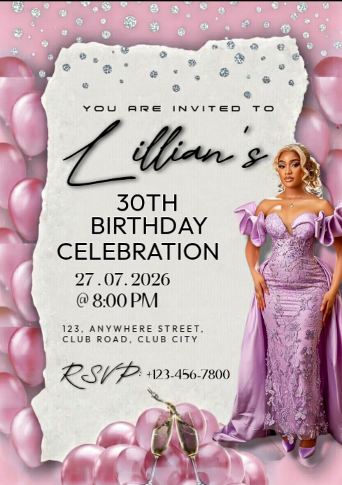 Modèle Birthday party invitation | PosterMyWall