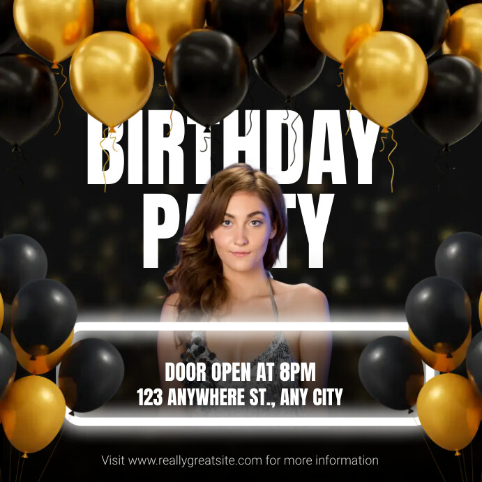 Birthday Party Invitation Template | PosterMyWall