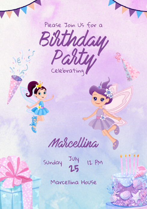Birthday Party Invitation Template | PosterMyWall