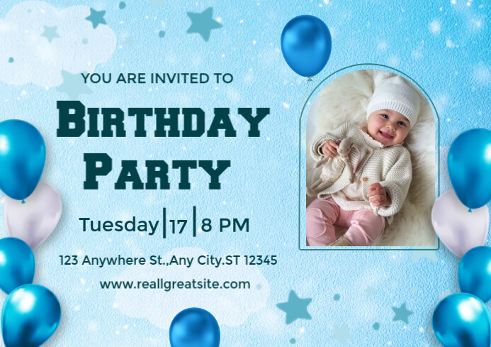 Birthday party invitation Template | PosterMyWall
