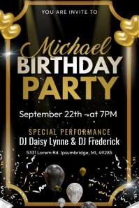 Birthday Party Invitation Template Postermywall