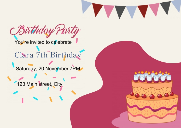 Birthday party invitation Template | PosterMyWall