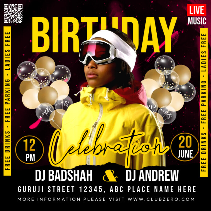 birthday party invitation Template | PosterMyWall