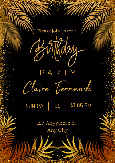 Birthday Party Invitation Template | PosterMyWall
