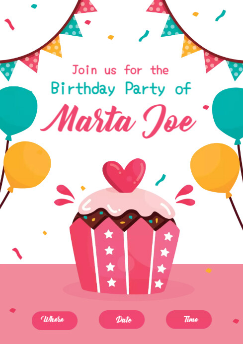 Birthday Party Invitation Template | PosterMyWall