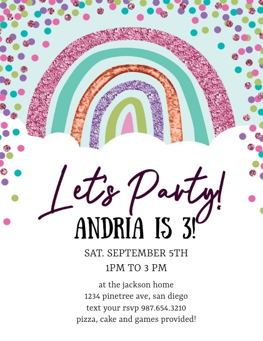 Birthday Party Invitation Template | PosterMyWall
