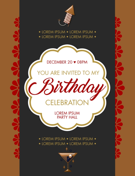 BIRTHDAY PARTY INVITATION FLYER (2) Template | PosterMyWall