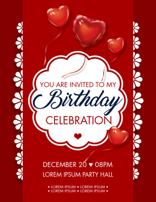 BIRTHDAY PARTY INVITATION FLYER Template | PosterMyWall
