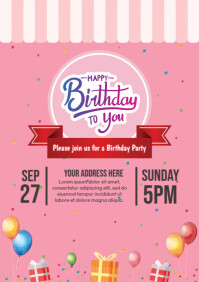 Birthday Party Invitation Layout Template | PosterMyWall