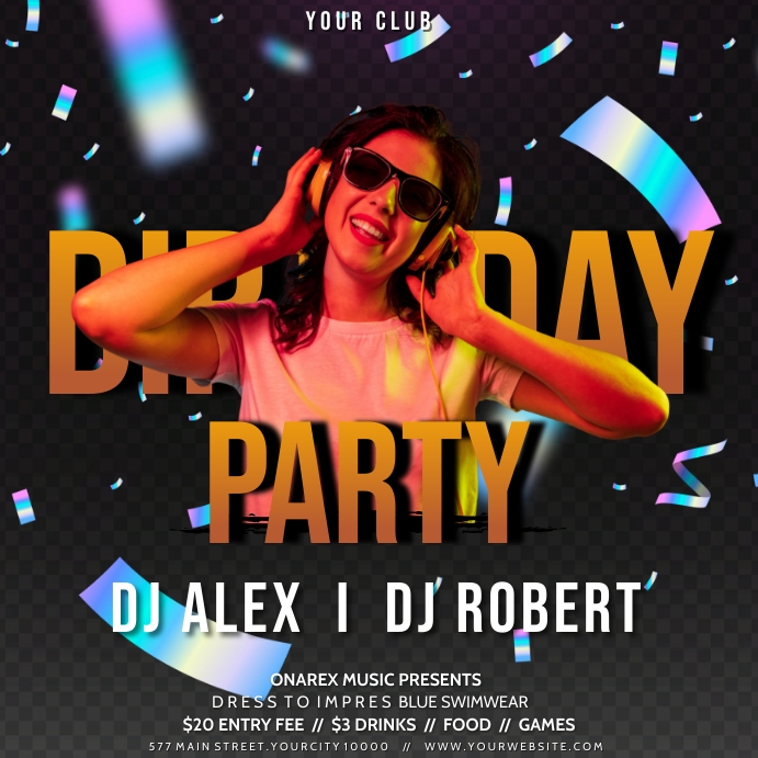 Birthday Party Invitational Template | PosterMyWall