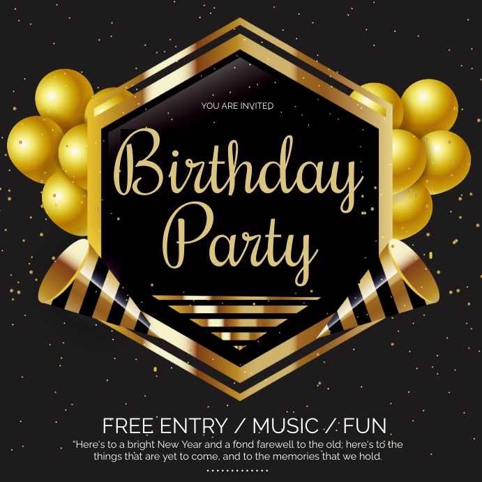 birthday party invites Template | PosterMyWall