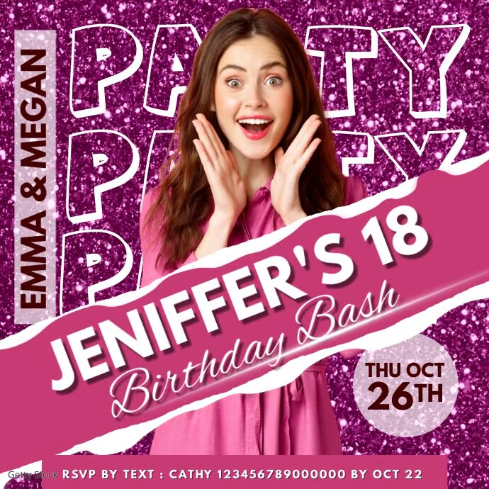 Birthday Party Post Template | PosterMyWall