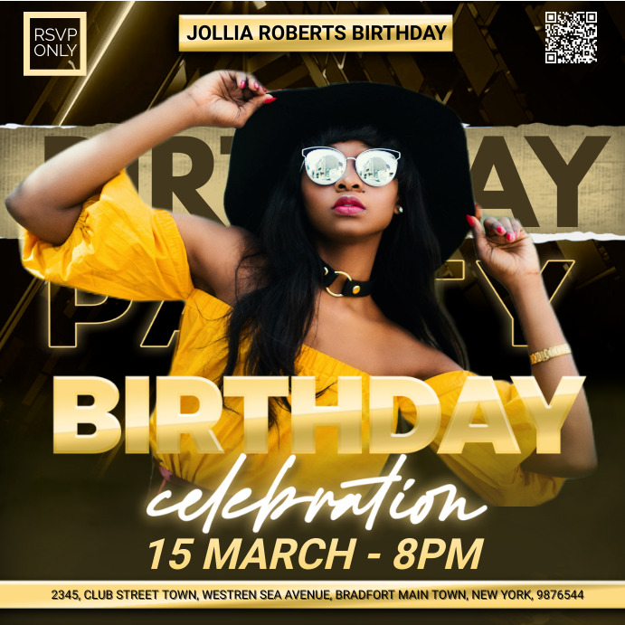 Birthday Party Post Template | PosterMyWall