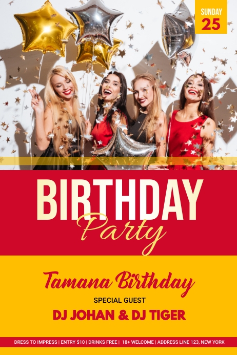Birthday Party poster Template | PosterMyWall