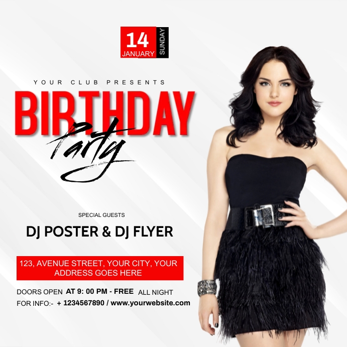 Birthday party Poster Template | PosterMyWall