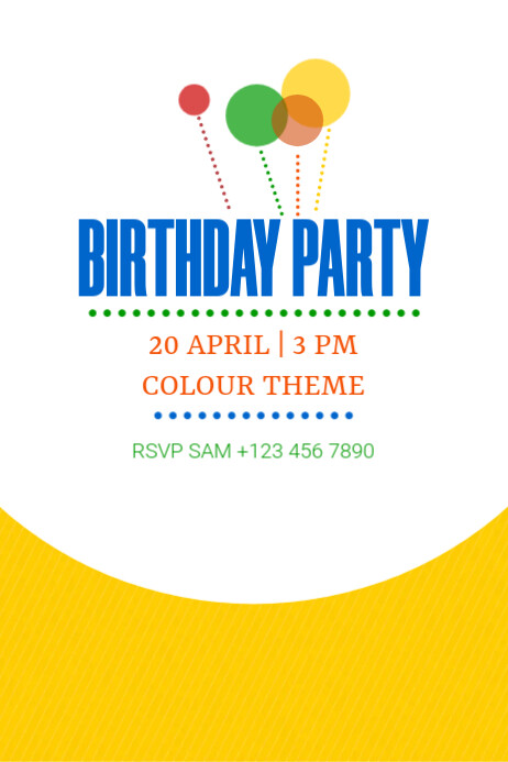 Birthday Party Poster Template | PosterMyWall