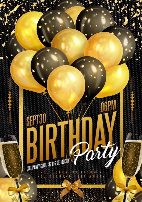 BIRTHDAY PARTY POSTER Template | PosterMyWall