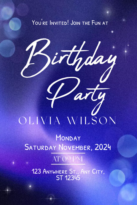 Birthday Party Poster Template | PosterMyWall