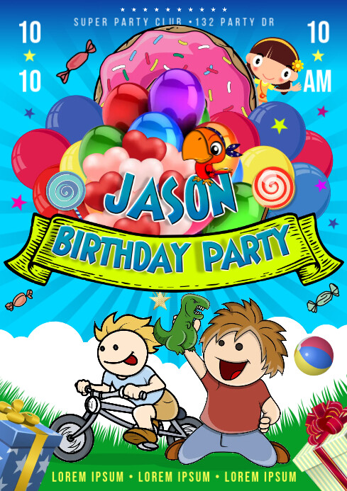 BIRTHDAY PARTY POSTER Template | PosterMyWall