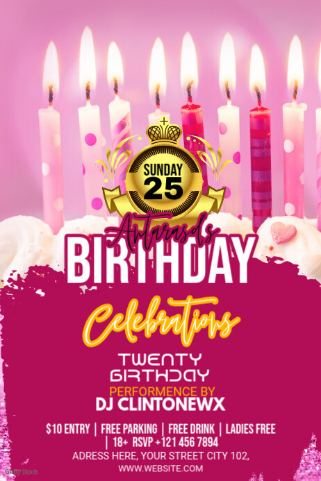 Birthday Party Poster Template | PosterMyWall