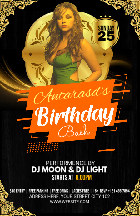 Birthday Party Tabloid Template | PosterMyWall