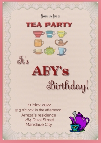 Birthday tea party template | PosterMyWall