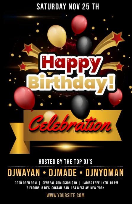 Birthday Party Template | PosterMyWall