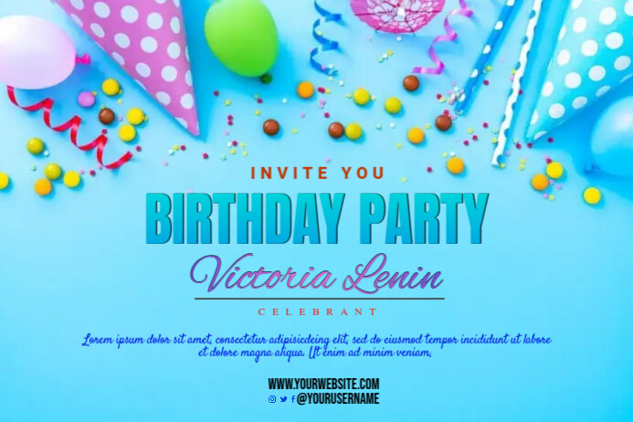 Birthday Party Template | PosterMyWall