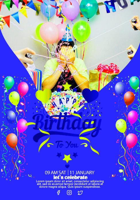 birthday party template | PosterMyWall
