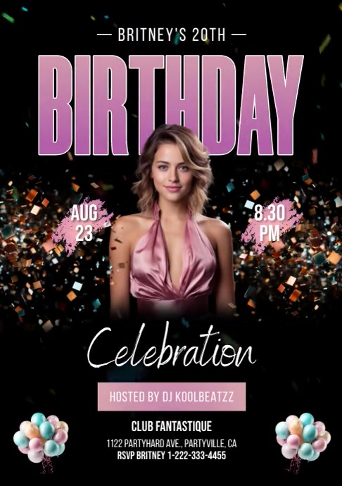 Birthday Party Video Ad Template | PosterMyWall