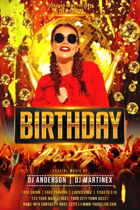 Copy of birthday party video ads flyer | PosterMyWall