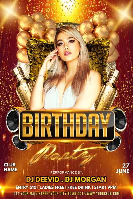 birthday party video ads flyer Template | PosterMyWall